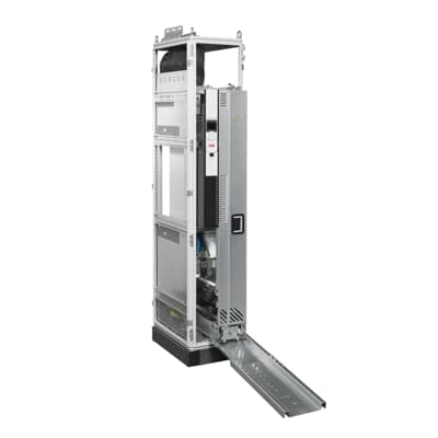 ACS880-04, IP20, semi outside from cabinet, left