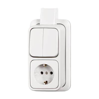 Busch-Jaeger – 2601/5/2300 EAPJW Combination rocker switch with SCHUKO ...