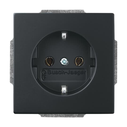 Busch-Jaeger – 20 EUC-885 Steckdosen-Einsatz SCHUKO® schwarz matt - 63x63