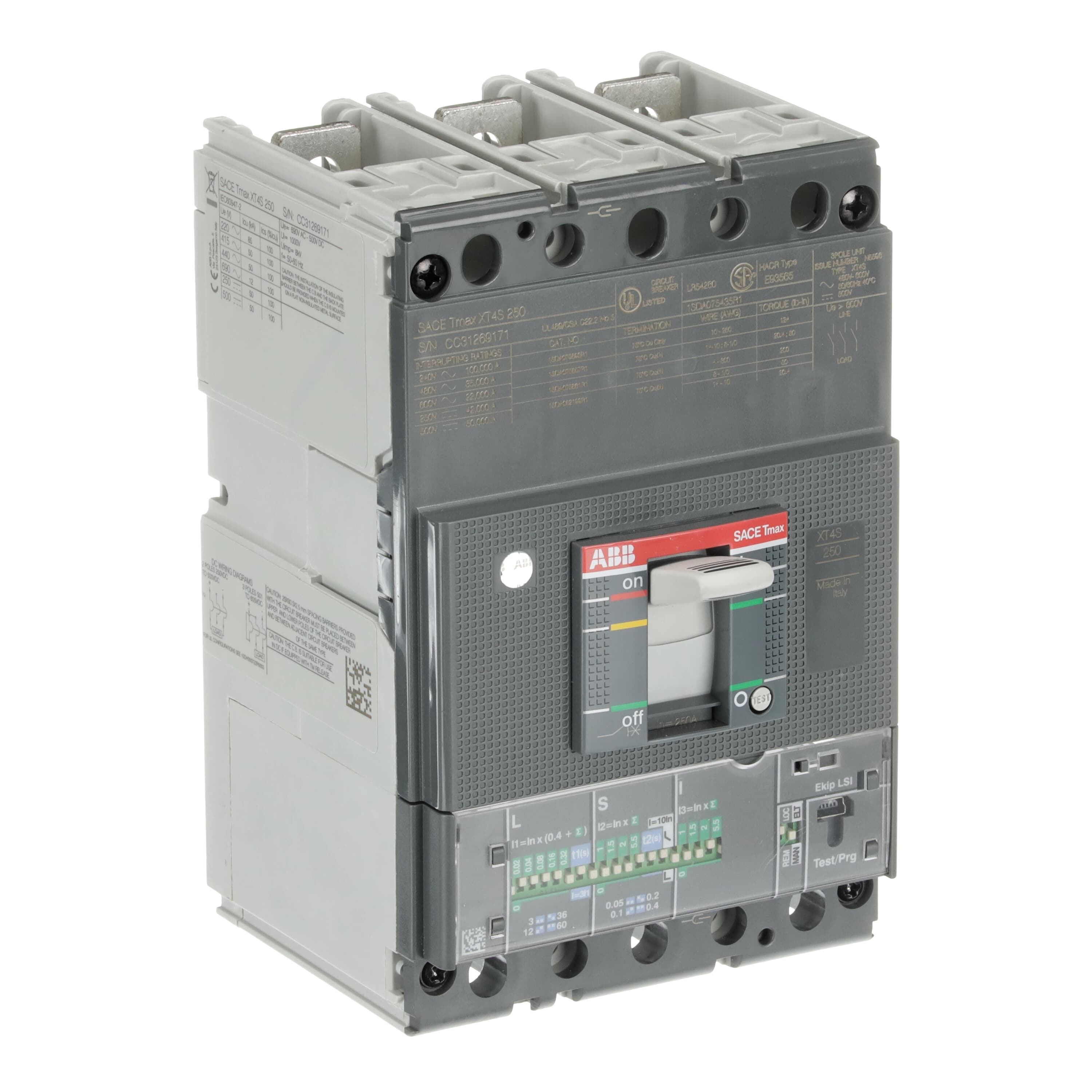 XT4S 250 Ekip LSI In=250A 3p F F UL/CSA | SmartLinks | ABB