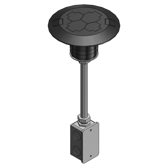 FPT3-2P-2C-BLK | Fire rated poke through box | Steel City | Boxes ...